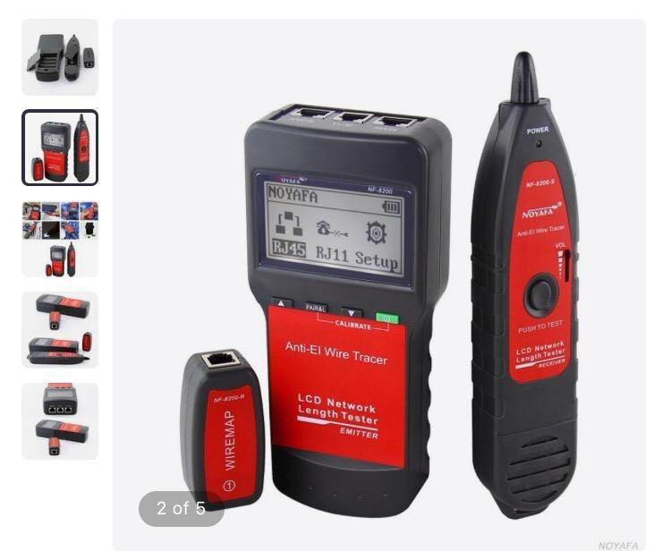 NF-8200 Professional LAN Tester RJ45 Cable Length Tester Network ...