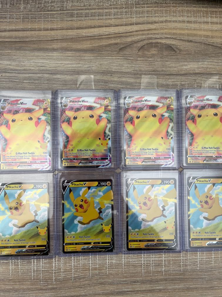 Pikachu V + VMAX Pokemon promo Cards Pikachu Celebrations premium vmax ...