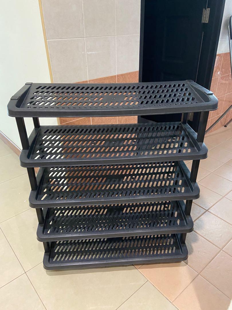 Plastic shoe rack, Furniture & Home Living, Furniture, Shelves ...