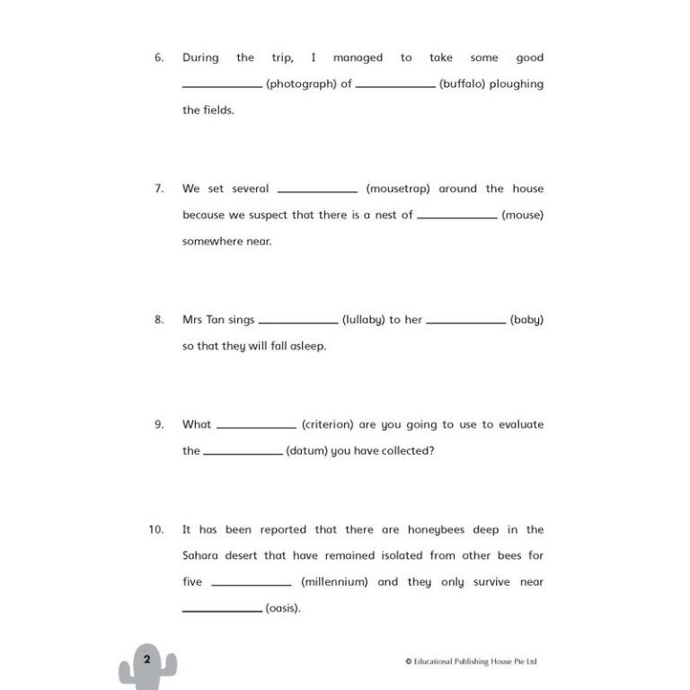 Primary 6 Grammar 1000+/ Primary 6 English Assessment Book, Hobbies ...