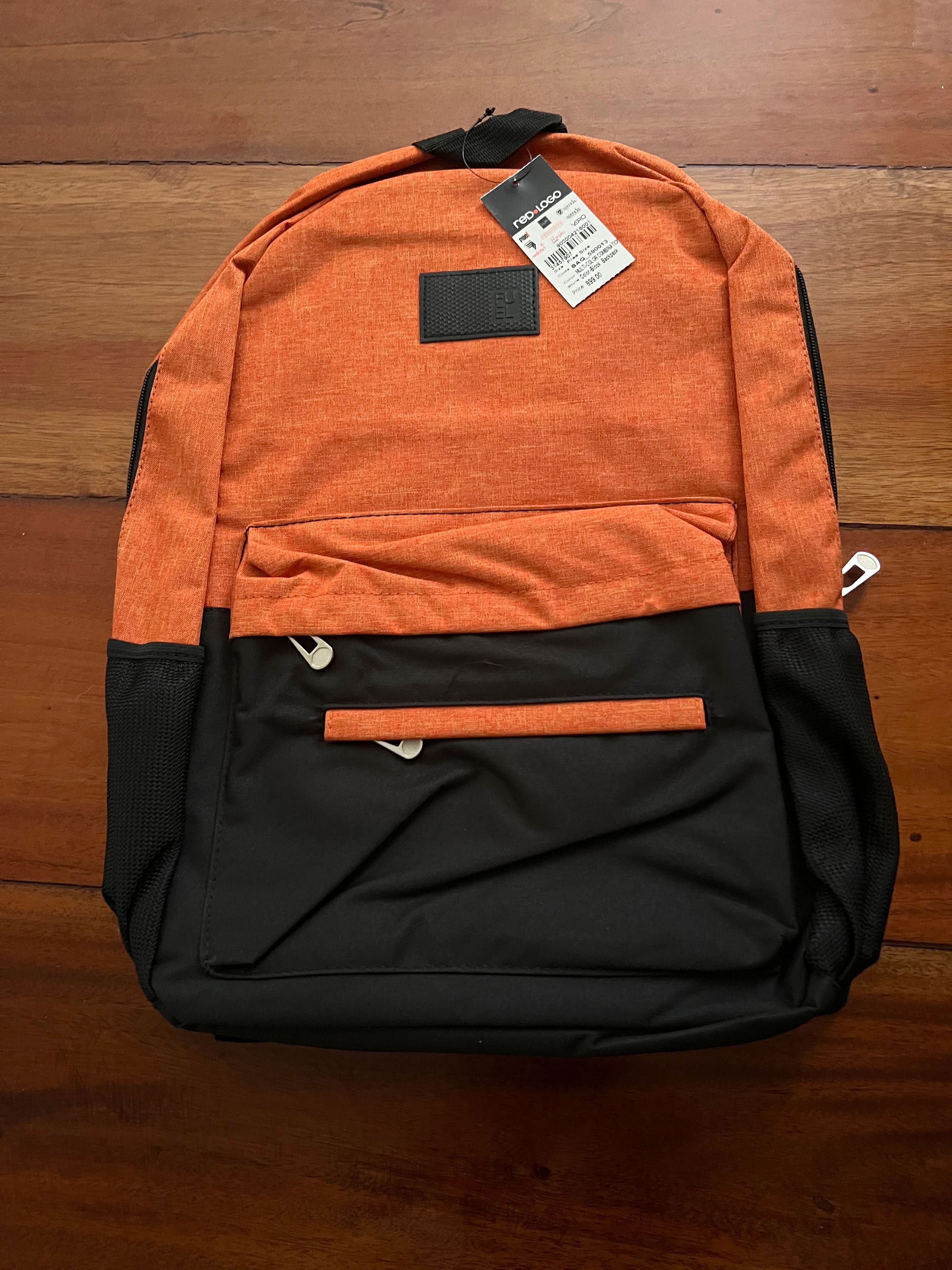 RED LOGO orange backpack, Women's Fashion, Bags & Wallets, Backpacks on ...