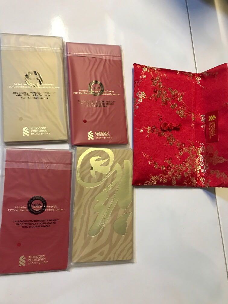 Scb priority PRIVATE red packet pouch standard chartered, Women's ...