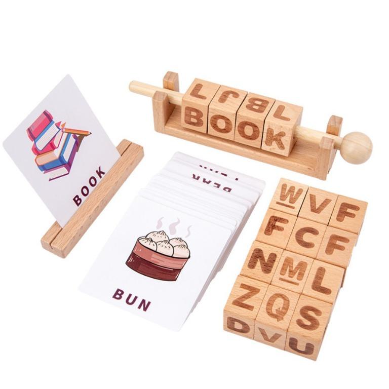 Spelling Toy Alphabet Letter Twist See & Spell Learning Alphabet Wood ...
