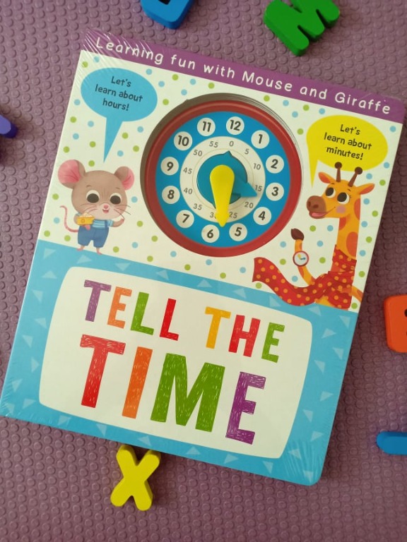 Tell the Time board book with movable hour and minutes hands, Hobbies ...
