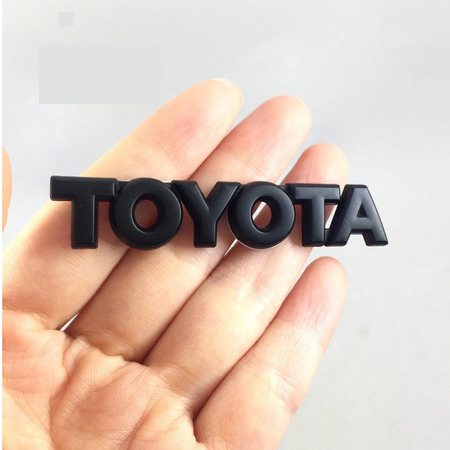 Toyota Black Metal Emblem Wording Logo Badge for Corolla Rav4 Camry ...