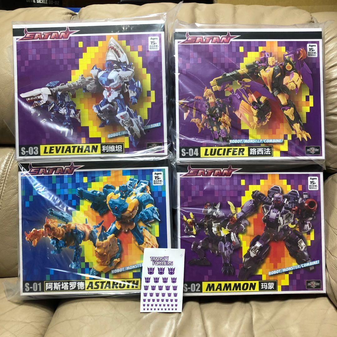 Transformers TFC Toys - Satan Combiner S-01 Astaroth , S-02 Mammom , S ...