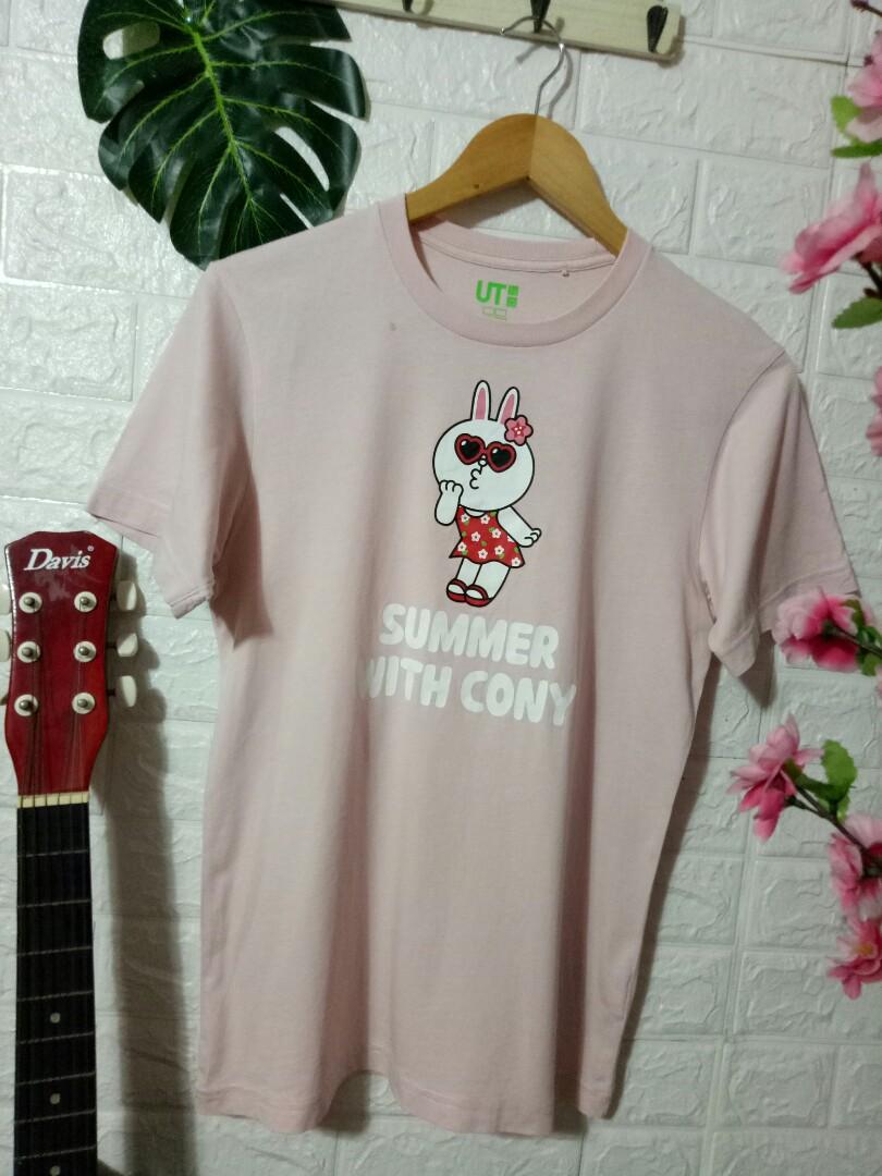 Uniqlo UT Line Friends Cony Peach Shirt, Women's Fashion, Tops, Shirts on Carousell