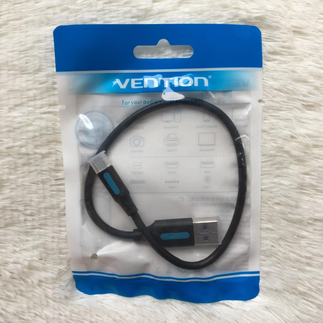 Vention USB 2.0 Male to Micro B - Male Cable 0.25M Black PVC Type ...