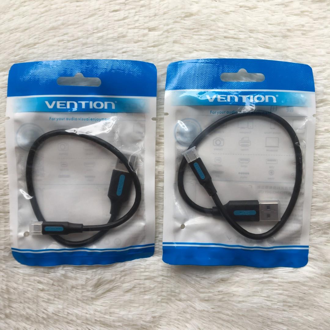 Vention USB 2.0 Male to Micro B - Male Cable 0.25M Black PVC Type ...