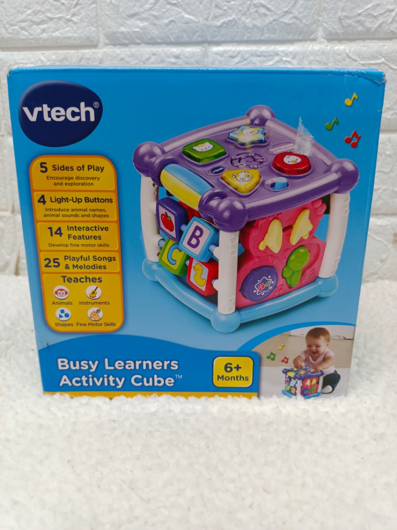 Vtech busy learners activity cube, Babies & Kids, Infant Playtime on ...