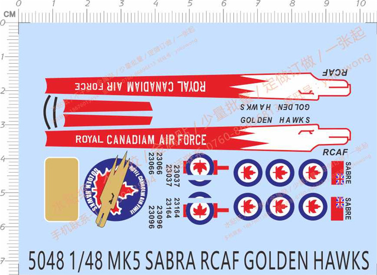 1/48 Royal Canadian Air Force Golden Hawks Decals, Hobbies & Toys, Toys ...