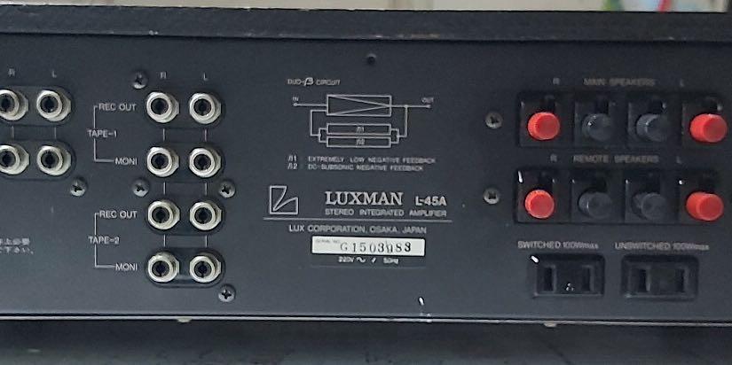 90%新 全原裝 日制 LUXMAN L-45A 簽名版 220V 力士功放 AMP 擴音機 靚木殼, 音響器材, Soundbar、揚聲器 ...
