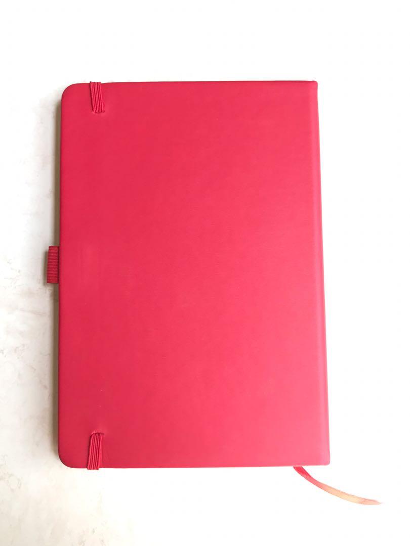 A5 hardcover single line notebook with elastic band to close book and ...