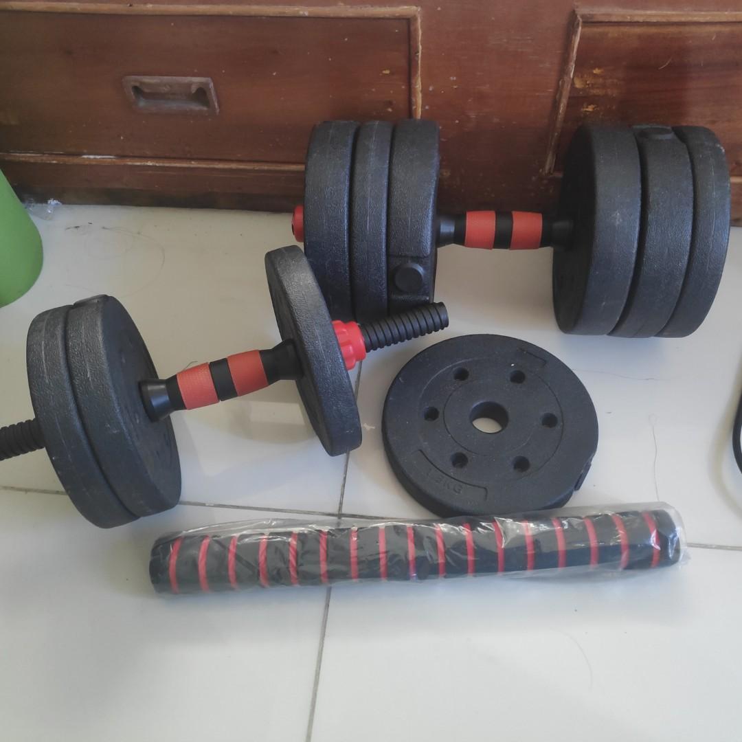 ADJUSTABLE PVC WEIGHTS (20kg set), Sports Equipment, Exercise & Fitness ...