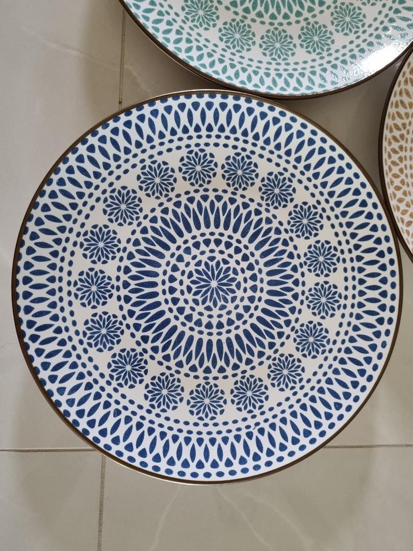 Beautiful Round Ceramic Plates 28cm Diameter, Furniture & Home Living ...