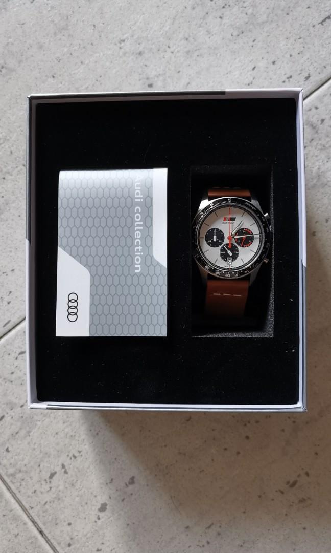 Brand New Audi Heritage Chronograph, 42mm, braun/weiß. Made in Germany ...