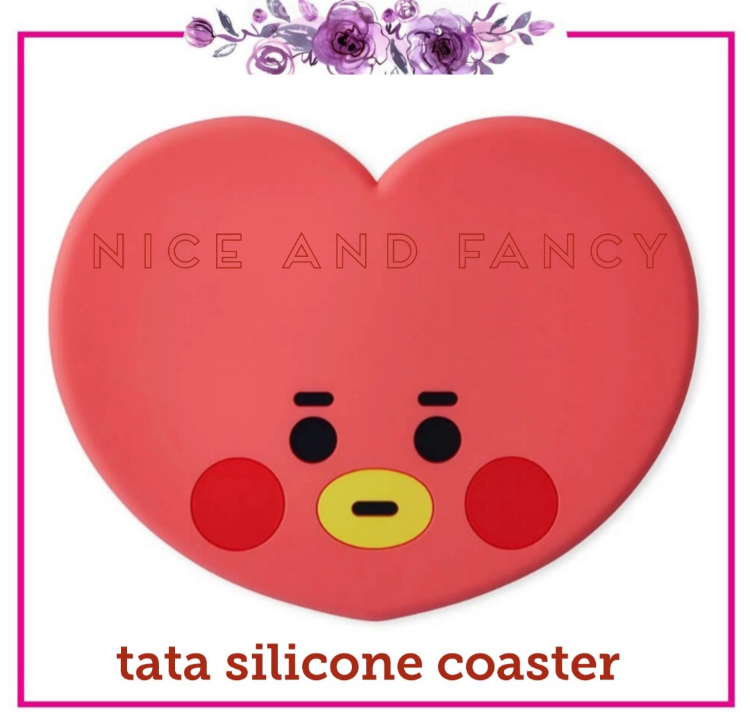 BT21 Baby Tata Silicone Coaster, Furniture & Home Living, Kitchenware ...