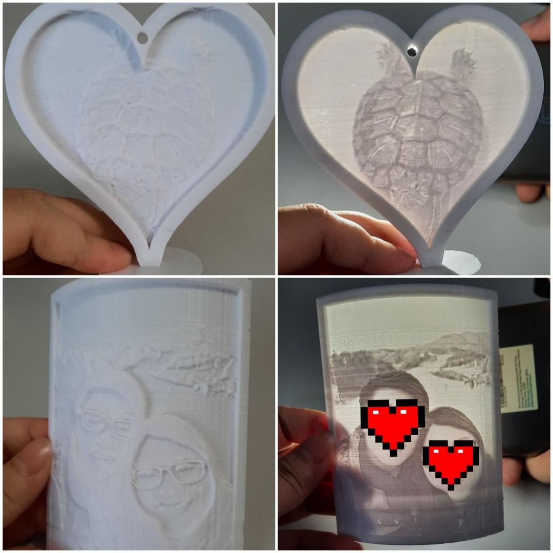 Customised lithophane 3D printed photo, Hobbies & Toys, Stationery ...