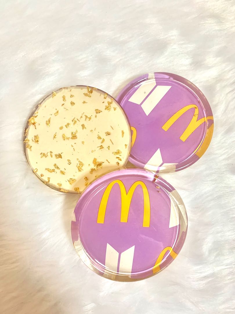 Customized BTS Resin Coaster (BTS Meal Preserved Packaging), Hobbies ...
