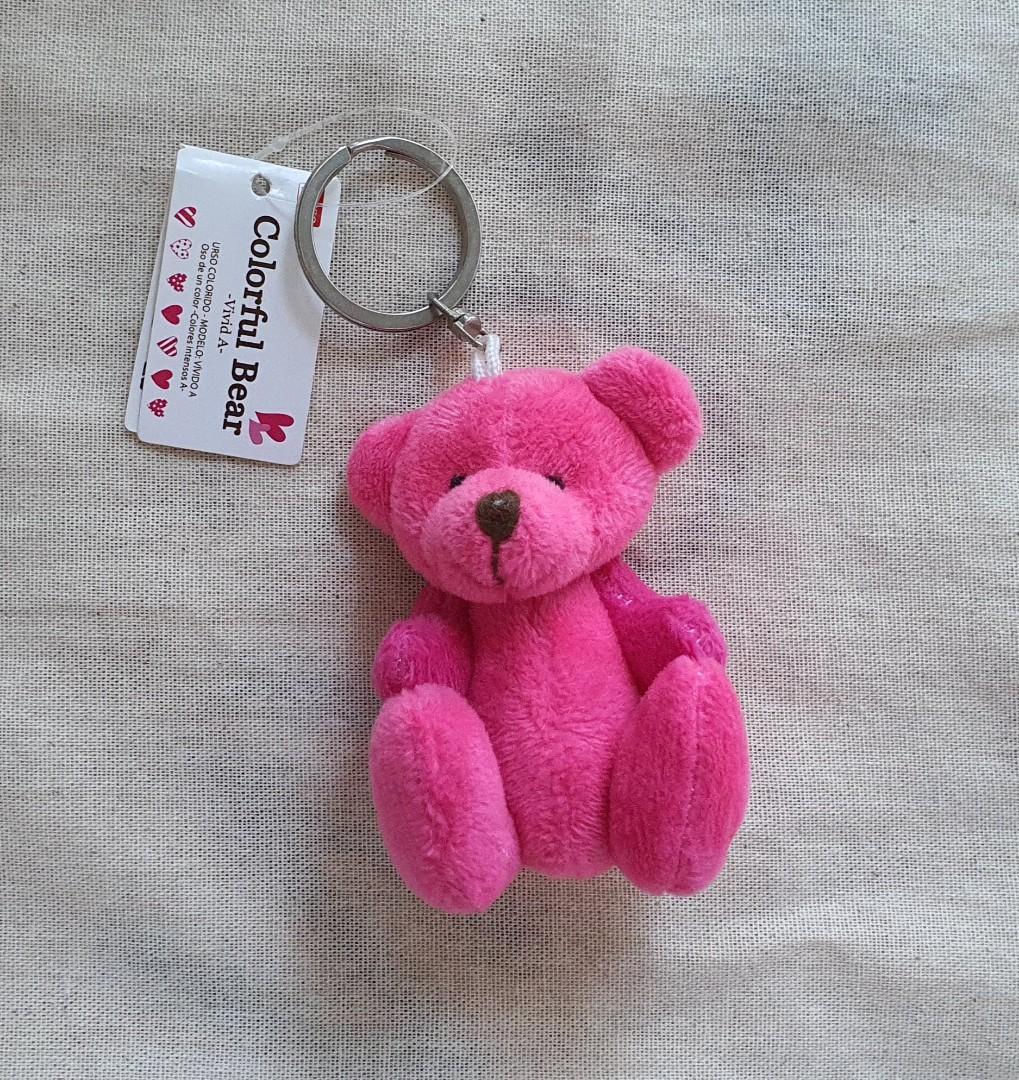 Daiso Pink Bear Keychain, Everything Else on Carousell