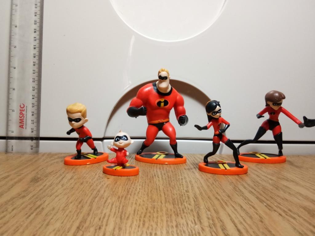 Disney Pixar Cartoon The Incredibles Set of 5 JAKKS Mr Incredible Jack ...