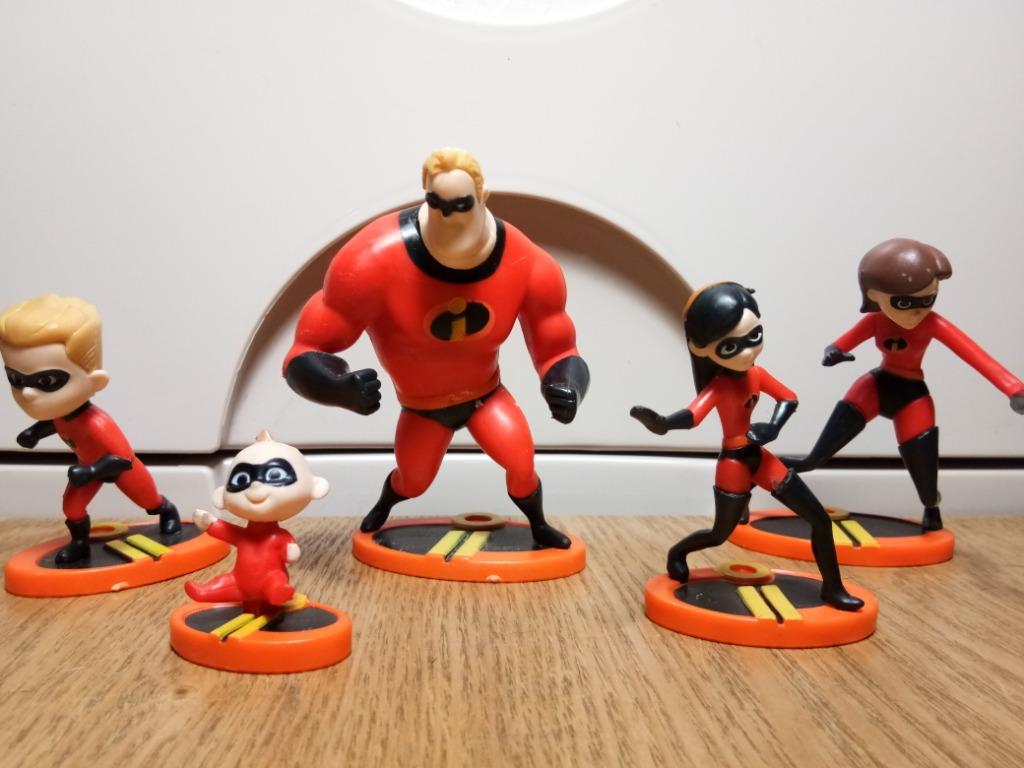 Disney Pixar Cartoon The Incredibles Set of 5 JAKKS Mr Incredible Jack ...
