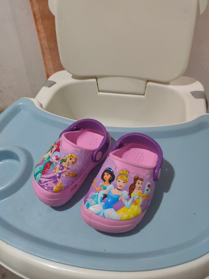 Disney Princess Crocs Light up, Babies & Kids, Babies & Kids Fashion on ...