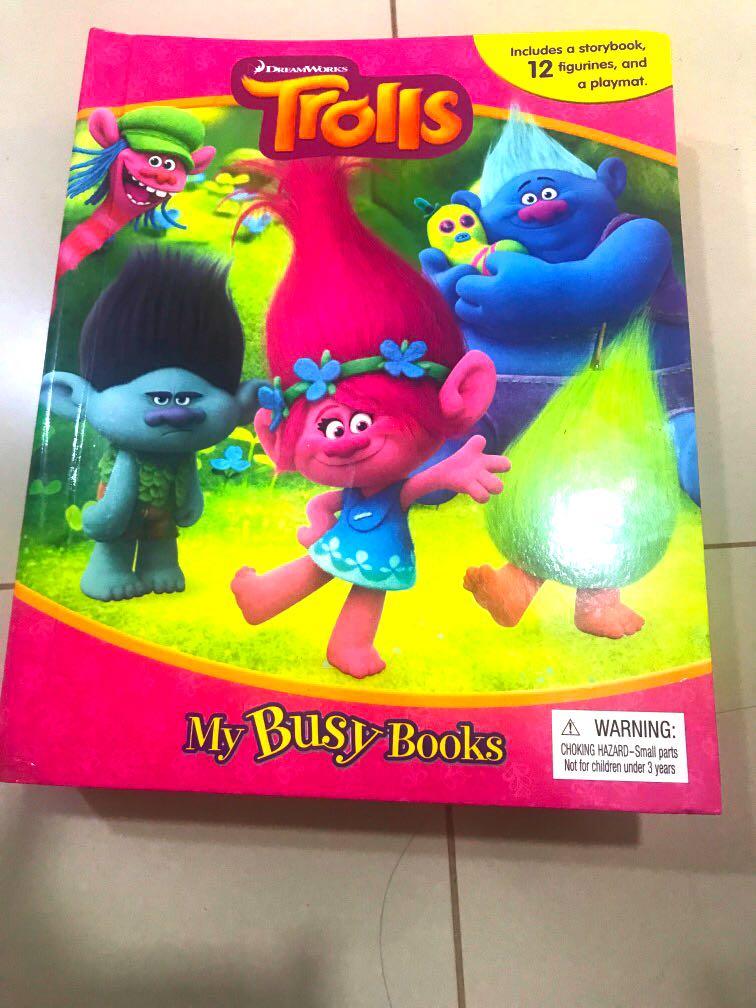 Dreamworks Trolls Storybook with Figurines, Hobbies & Toys, Toys ...