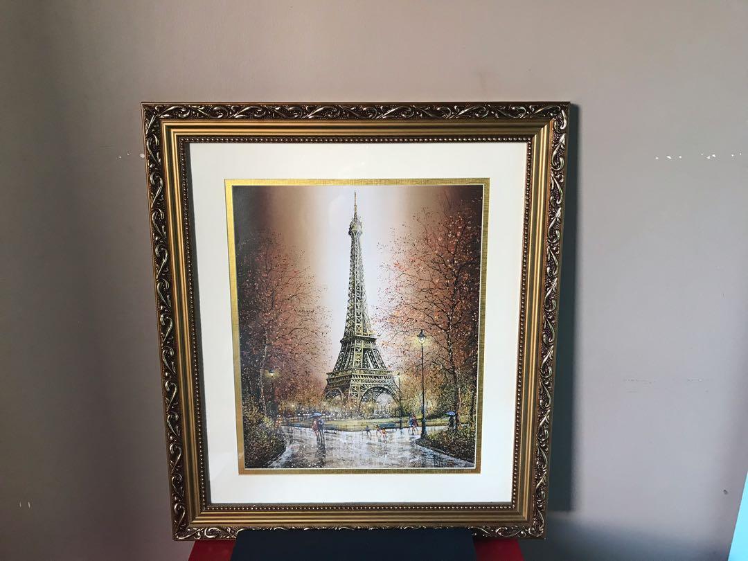 Eiffel Tower picture frame, Furniture & Home Living, Home Decor, Frames ...