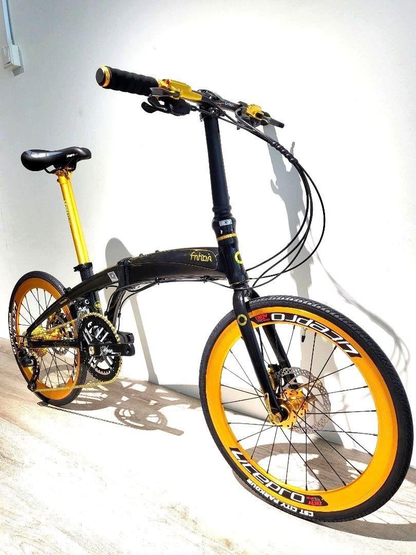 Fnhon Tornado Glossy Black/Gold - 20" (Shimano 20 Speed Groupset ...