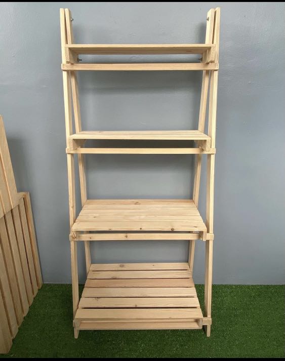 Foldable 4-tier rack, Furniture & Home Living, Furniture, Shelves ...