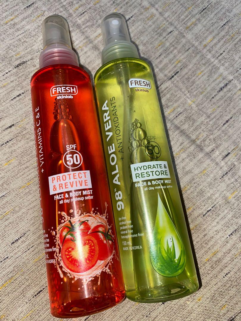 Fresh skinlab SPF 50 face and body mist, Beauty & Personal Care, Face ...