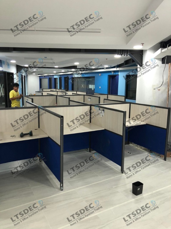 FULL FABRIC TYPE WORKSTATION TABLE OFFICE PARTITIONS, Furniture & Home ...