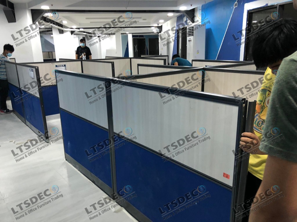 FULL FABRIC TYPE WORKSTATION TABLE OFFICE PARTITIONS, Furniture & Home ...