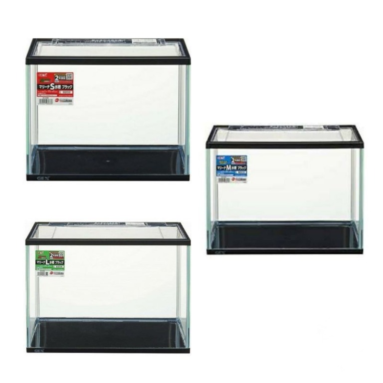 GEX Marina Aquarium Tank Series BLACK (S/M/L), Pet Supplies, Homes & Other Pet Accessories on ...