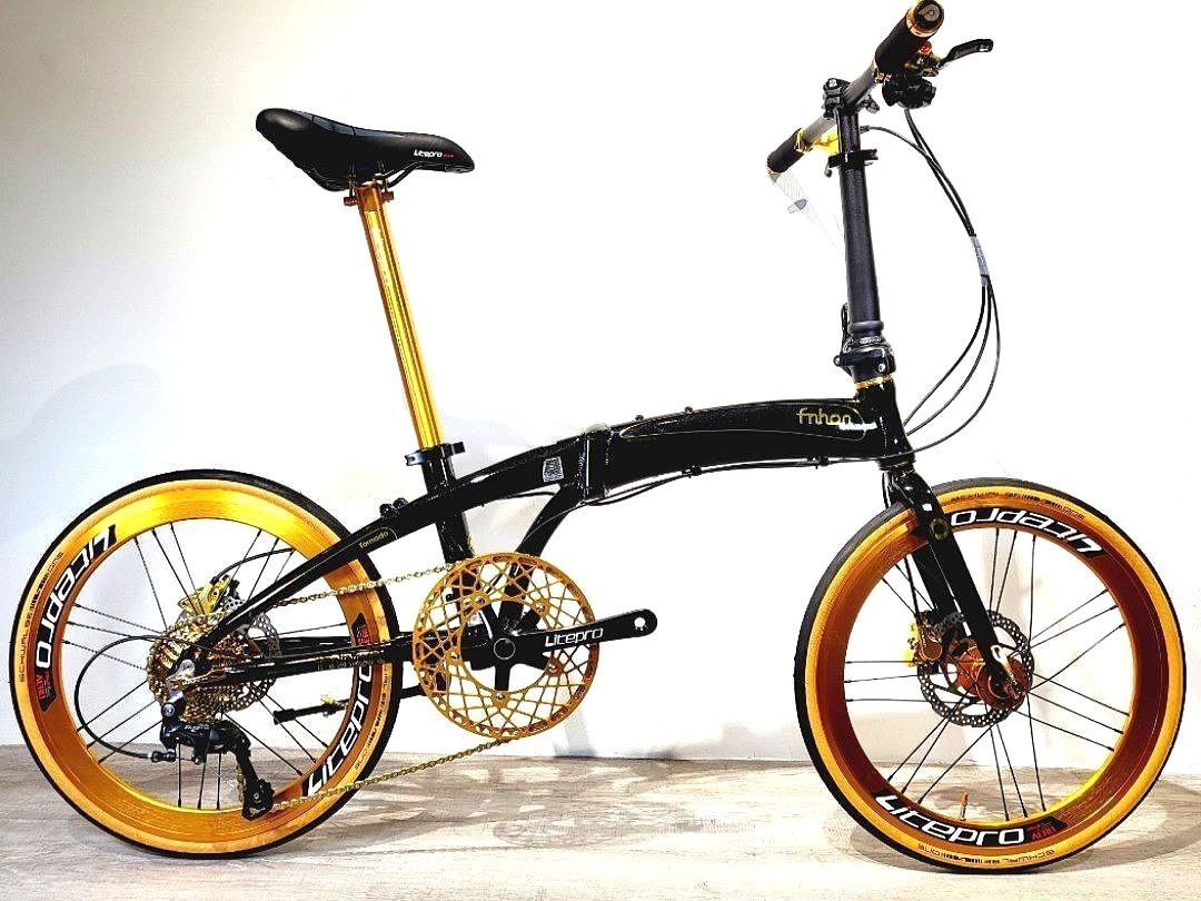 Golden Tornado" Fnhon Tornado Glossy Black and Gold - 20" 451 (Shimano ...