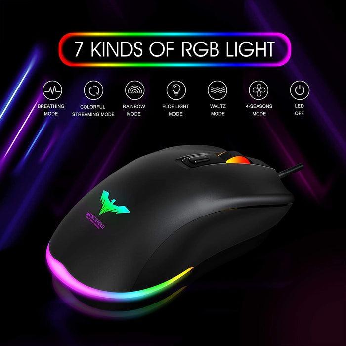 HAVIT MS732 RGB Gaming Mouse with 6400 DPI, Programmable, 7 Color ...