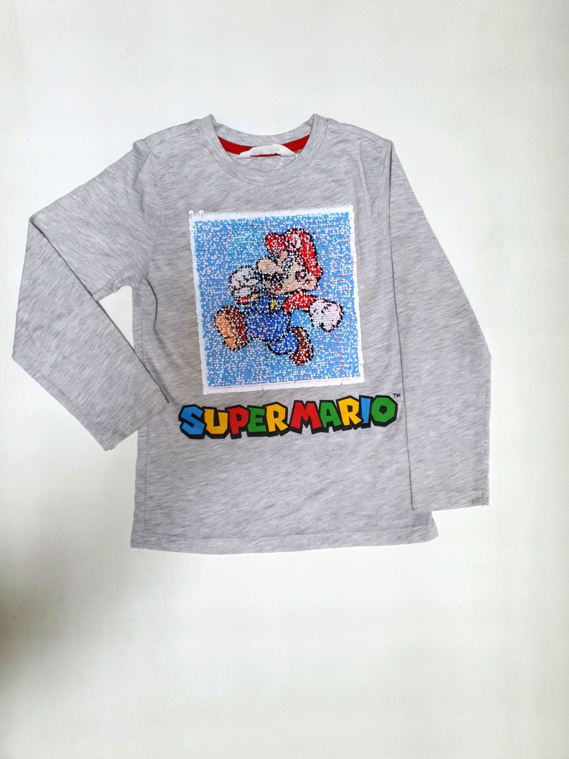 H&M Super Mario Sequins, Bayi & Anak, Baju Anak Laki-laki, 4 hingga 7 ...