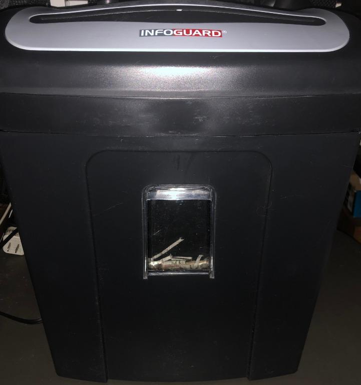 Infoguard paper shredder, Furniture & Home Living, Office Furniture ...