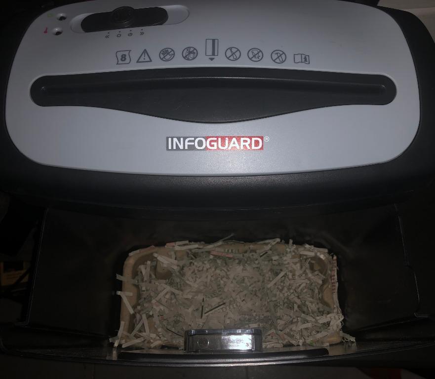 Infoguard paper shredder, Furniture & Home Living, Office Furniture ...