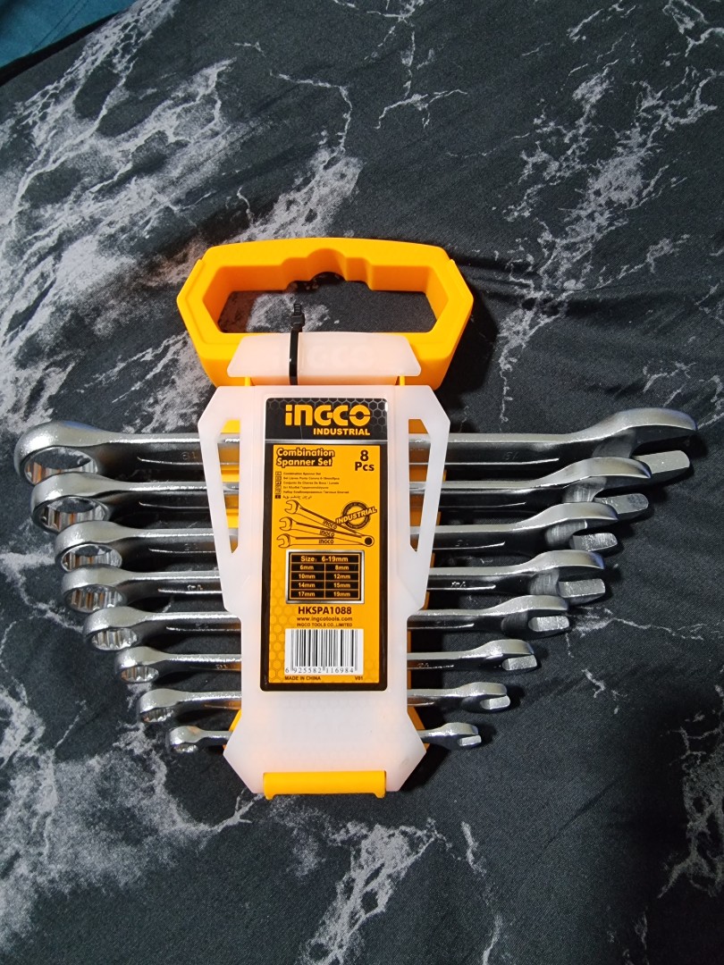 Ingco spanner set, Furniture & Home Living, Home Improvement ...