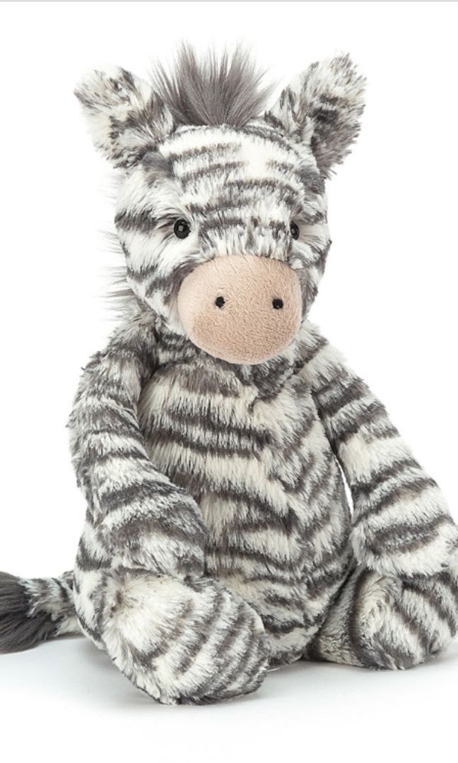 Jellycat medium bashful zebra, Hobbies & Toys, Toys & Games on Carousell