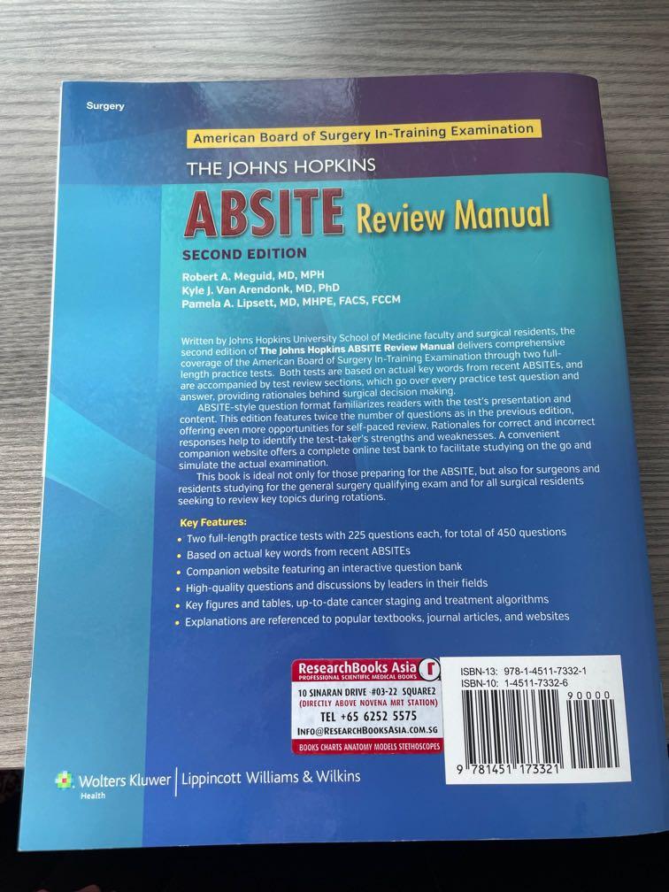 John Hopkins absite review manual, Hobbies & Toys, Books & Magazines ...