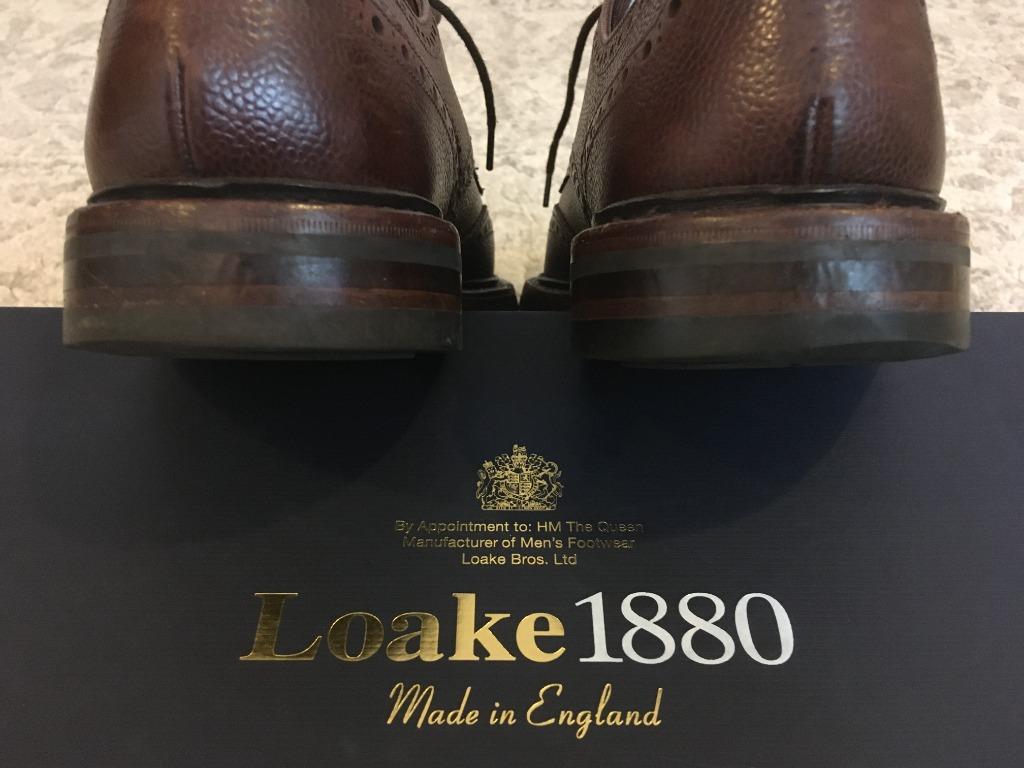 Loake 1880 Badminton - Brown Premium Derby Brogue Shoe, Men's Fashion ...