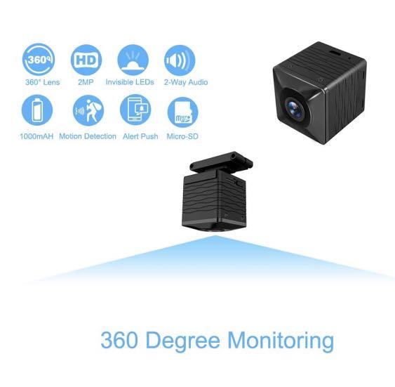 Luowice Hidden Camera Mini Spy Camera Indoor WiFi 1080P HD Wireless 360 ...