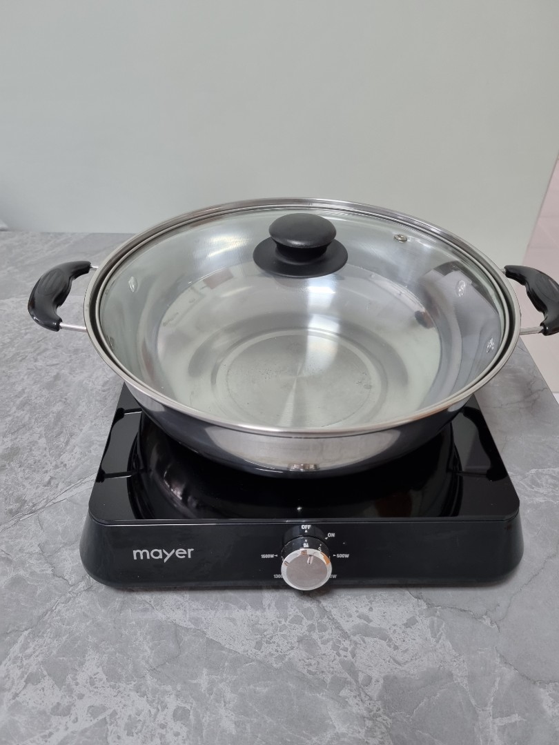 Mayer Induction cooker+stainless steel pot set, TV & Home Appliances ...