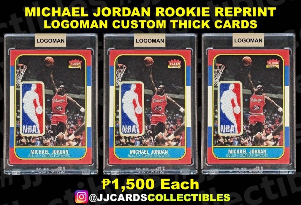 Michael Jordan Rookie Reprint LogoMan Custom NBA Cards, Hobbies & Toys ...