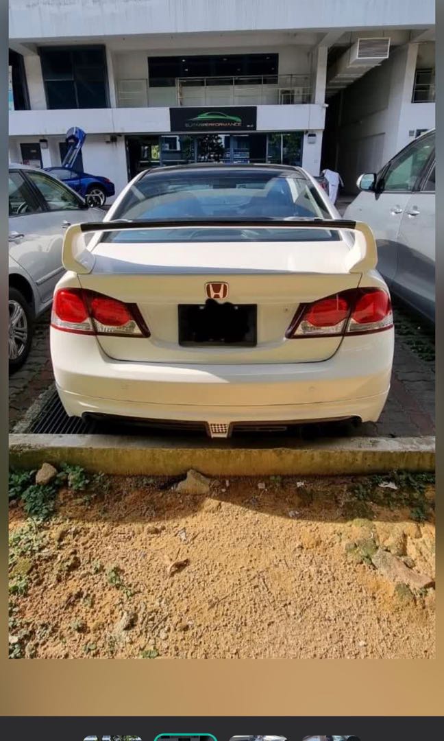 FD One whole piece Mugen wing Spoiler no wording for Honda Civic FD1 ...