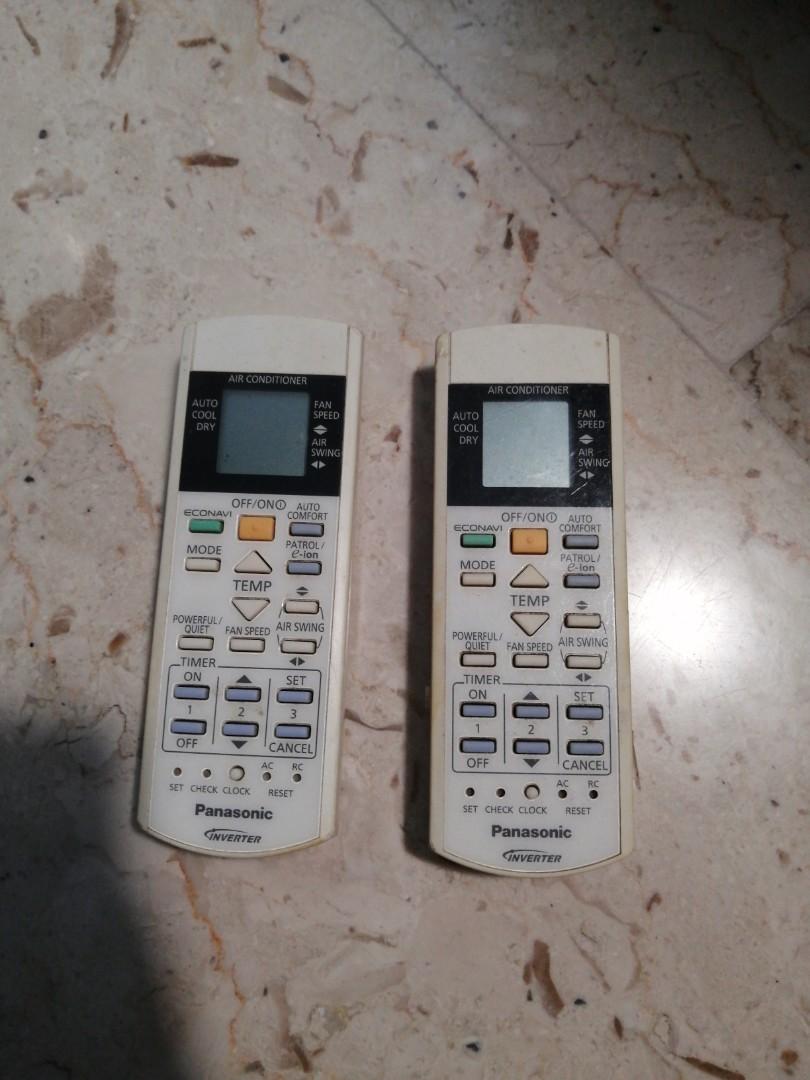 Panasonic inverter aircon remote, TV & Home Appliances, Other Home ...