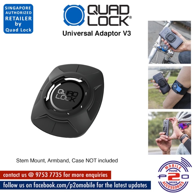 Quad Lock Universal Adaptor Version 3, Mobile Phones & Gadgets, Mobile ...